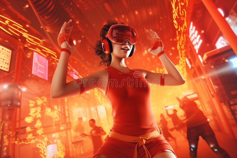 Dynamic Happy Chinese New Year Virtual Reality Stock Illustration ...