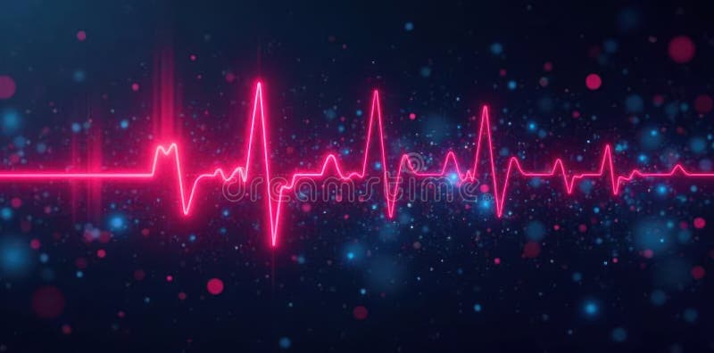 Dynamic Heart Rate Monitor Overlay, Tech Background, Interface, Science ...