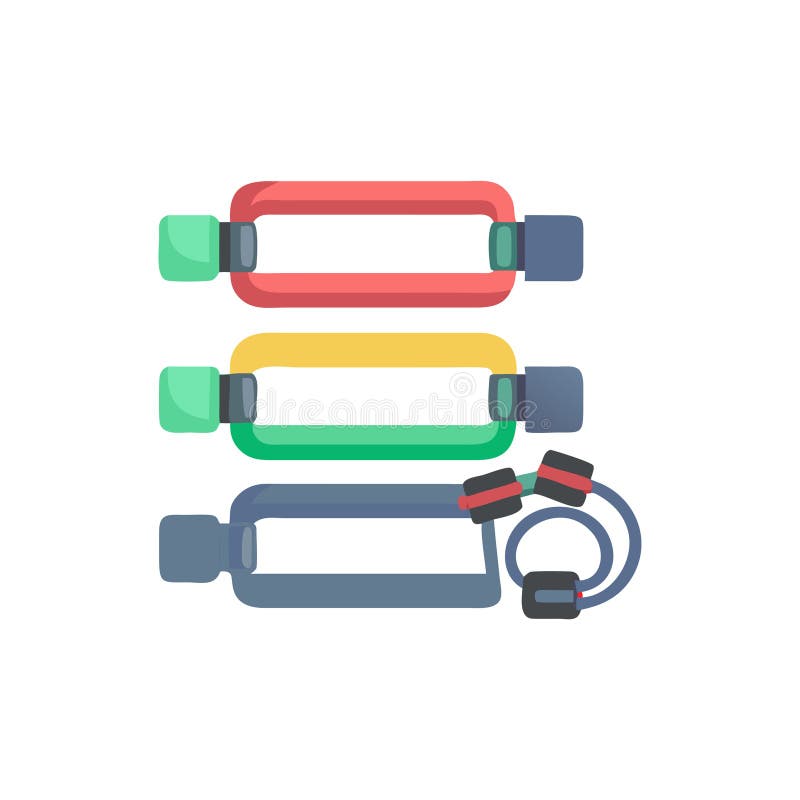 Dynamic Heavy Resistance Band Set Icon Stock Illustration ...
