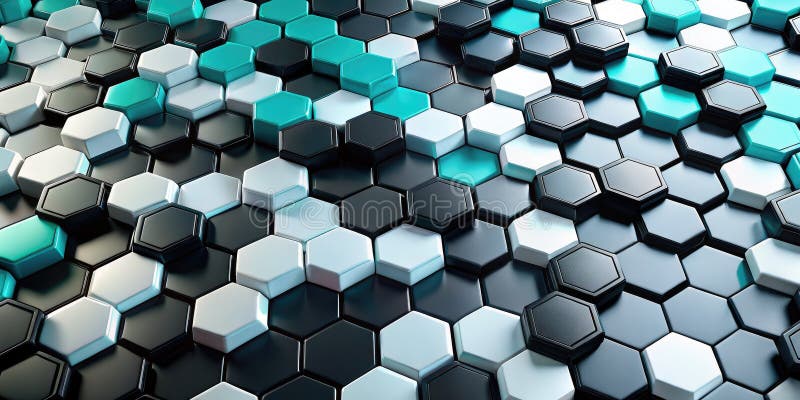 Dynamic Hexagon Background a Panoramic Animated Geometric Design for ...