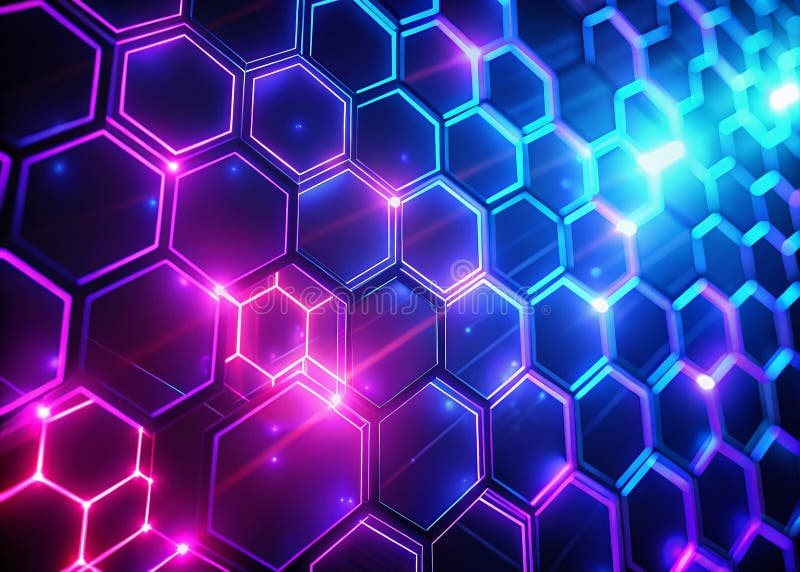Dynamic Hexagon Grid Animation a Glowing Abstract Tech Background Loop ...