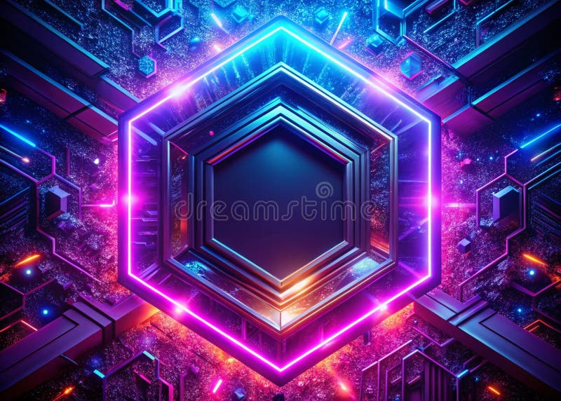 Dynamic Hexagonal Framework a Futuristic Abstract Background Ideal for ...