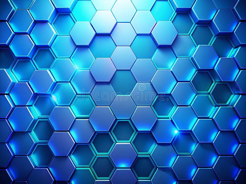 Dynamic Hexagonal Gradient Background Abstract Blue Tech Design for ...