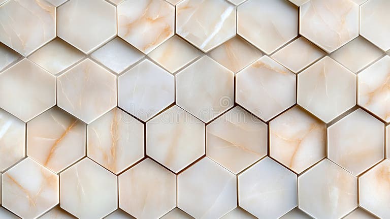 Dynamic Hexagonal Marble Tiles Arranged in a Repeating Pattern ...