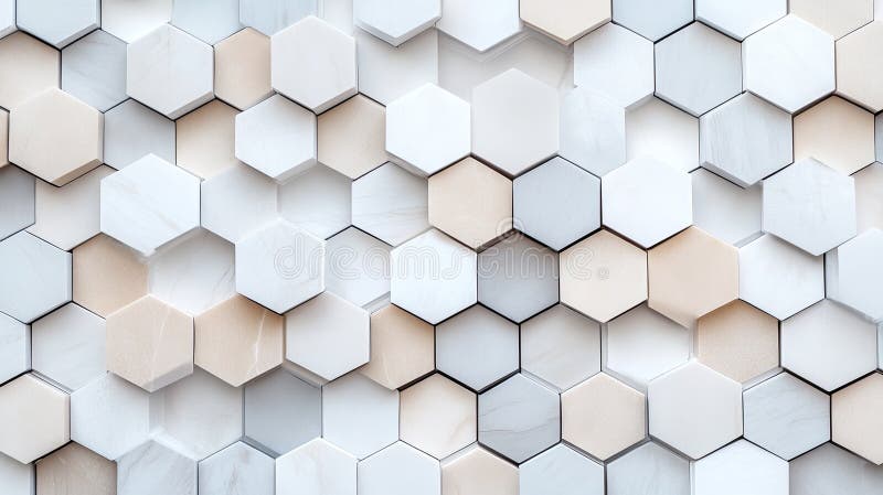 Dynamic Hexagonal Marble Tiles Arranged in a Repeating Pattern ...