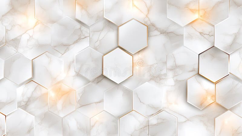 Dynamic Hexagonal Marble Tiles Arranged in a Repeating Pattern ...
