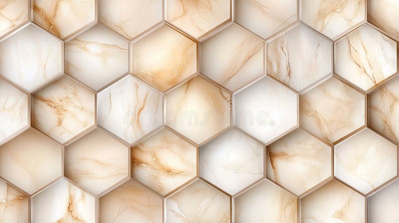 Dynamic Hexagonal Marble Tiles Arranged in a Repeating Pattern ...