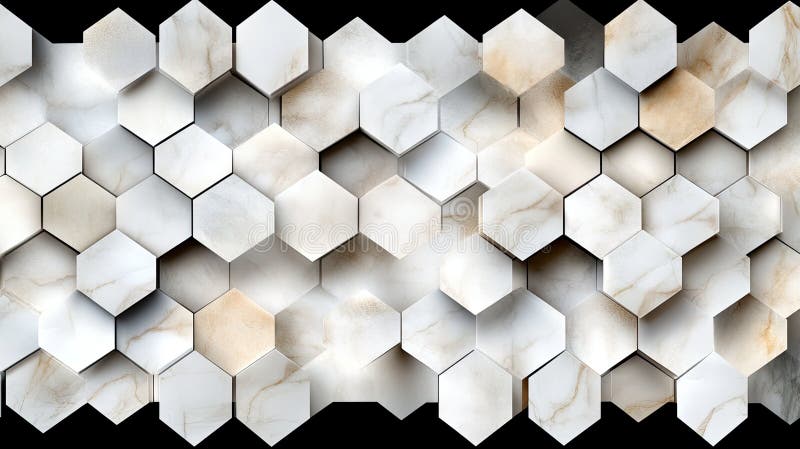 Dynamic Hexagonal Marble Tiles Arranged in a Repeating Pattern ...