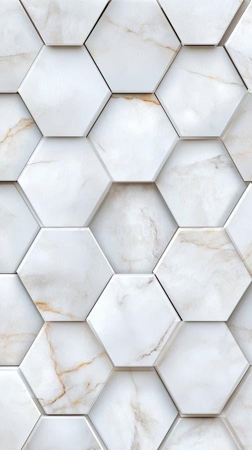Dynamic Hexagonal Marble Tiles Arranged in a Repeating Pattern ...