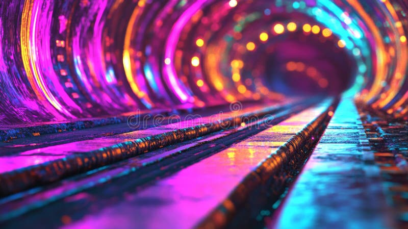 Dynamic High-definition Visuals Featuring Colorful Light Streaks ...