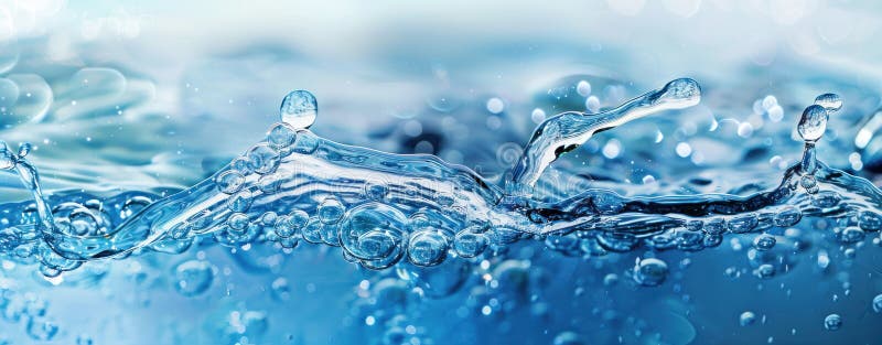 Dynamic High-Resolution Image of Water Splashing and Bubbling in Vivid ...