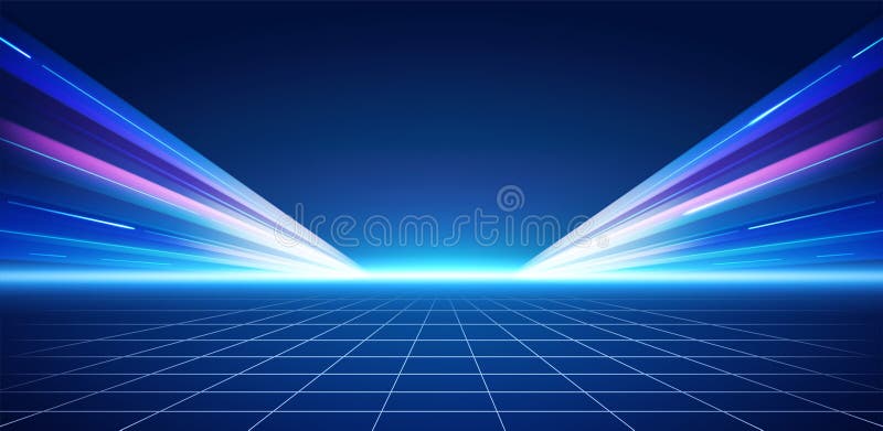 Dynamic High Speed Lines of Light. Futuristic Concept of Motion ...