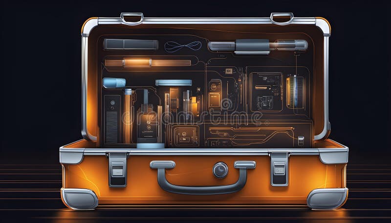 A Dynamic, High-tech Depiction of a Luggage X-ray Scanner, Showcasing ...