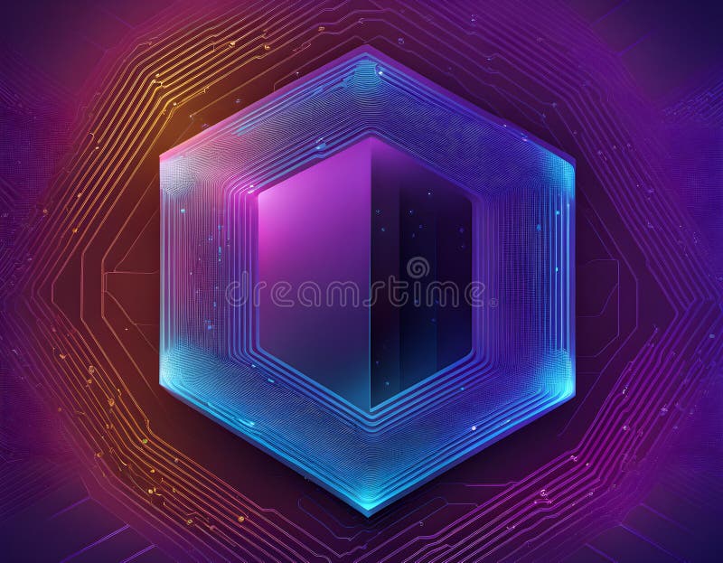 A Dynamic and High-tech Image Showcasing a Hexagonal Pattern As a ...