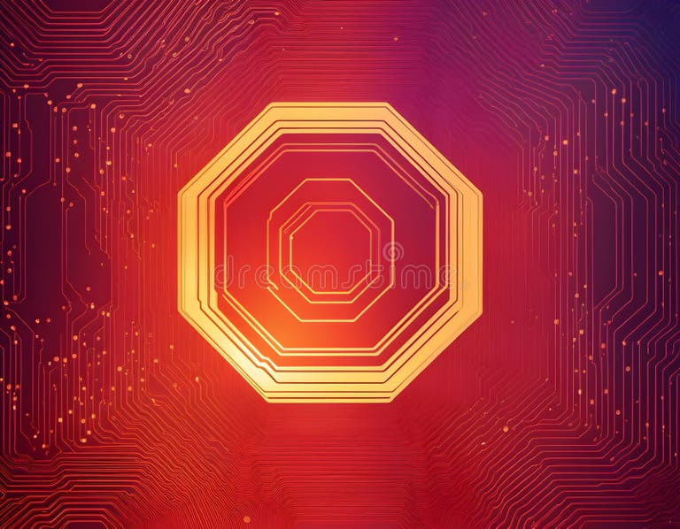 A Dynamic, High-tech Visualization of Cybersecurity Fortress, Comprising Hexagonal Patterns and ...