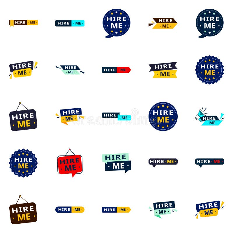 25 Dynamic Hire Me Banners To Get You Hired Stock Vector - Illustration ...