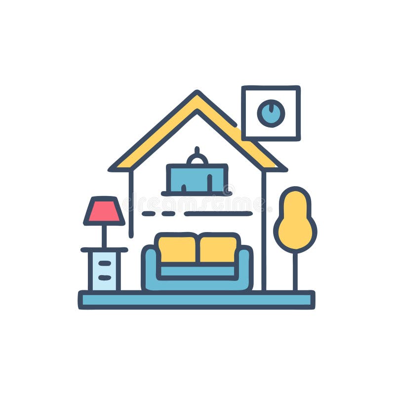Dynamic Home Staging Icon Design Stock Illustration - Illustration of ...