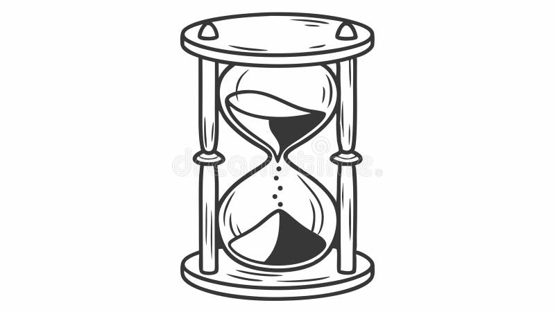 Dynamic Hourglass Time Lapse Outline Vector, Vector Design Generative ...