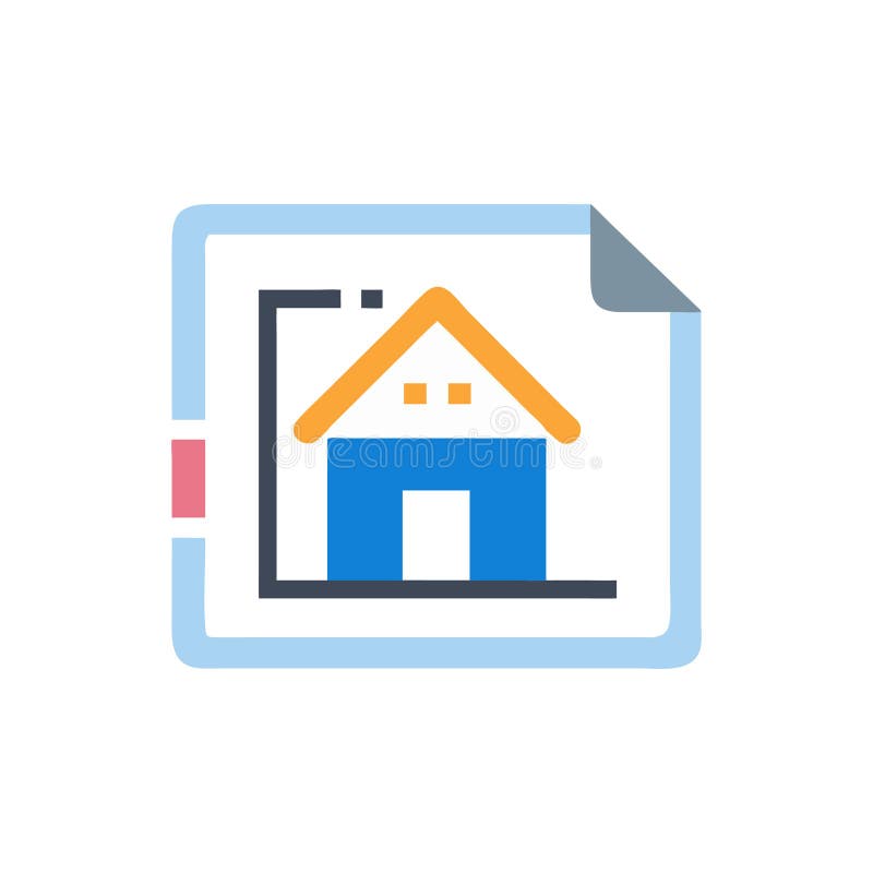 Dynamic House Design Layout Icon Design Stock Illustration ...