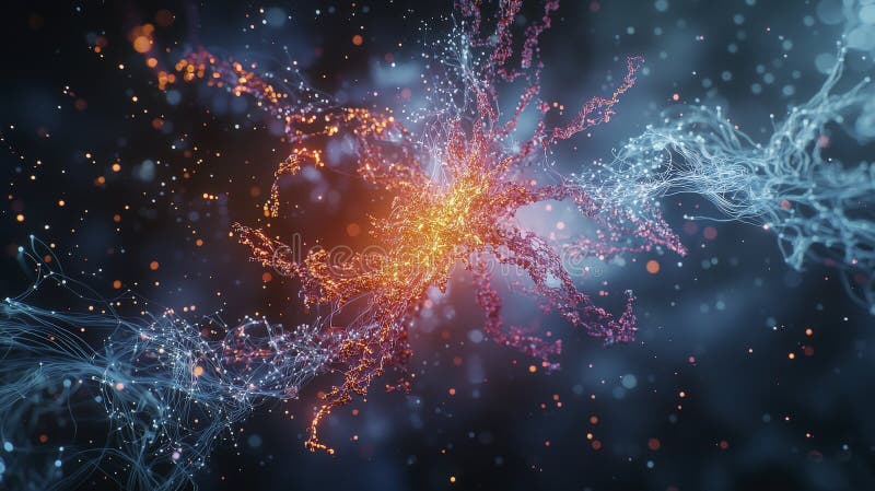 Dynamic Human Activity in Zero Gravity Environment Abstract Visuals ...