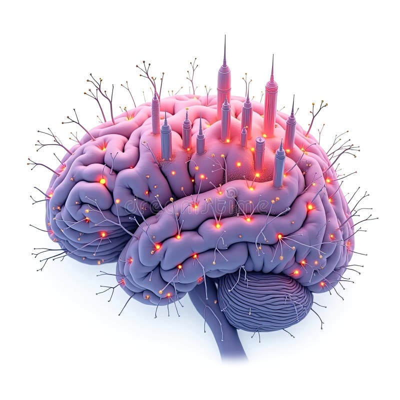 Active Luminous Neurons Stock Illustrations – 18 Active Luminous ...