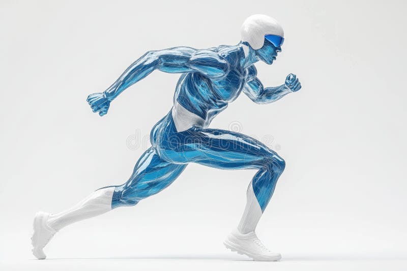 Dynamic Human-like Figure in Motion Representing Speed and Athleticism ...