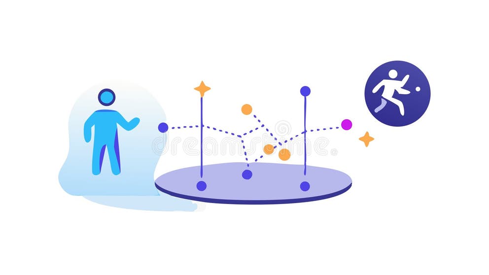 Dynamic Human Network and Active Social Links, Vector Design Generative ...