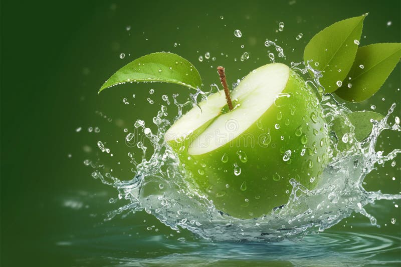 Dynamic Hydration Green Apple Gets a Splash of Refreshing Water Stock ...