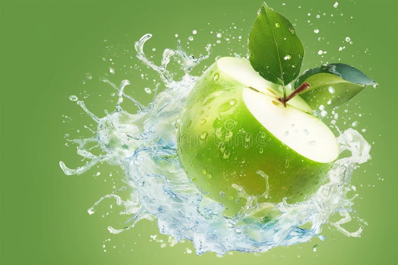 Dynamic Hydration Green Apple Gets a Splash of Refreshing Water Stock ...