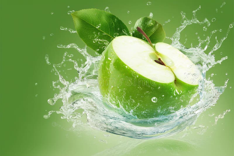 Dynamic Hydration Green Apple Gets a Splash of Refreshing Water Stock ...