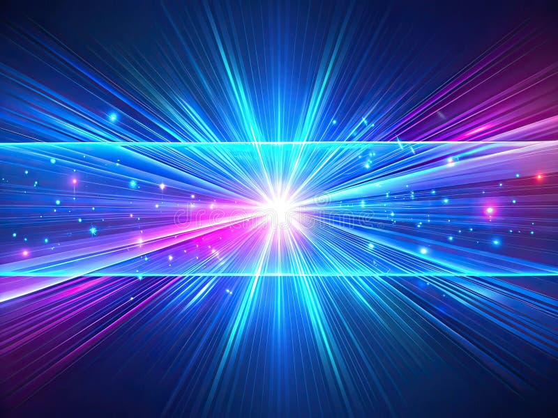 Dynamic Hyperspace Laser Gradient Banner a Futuristic Blue Glow for ...