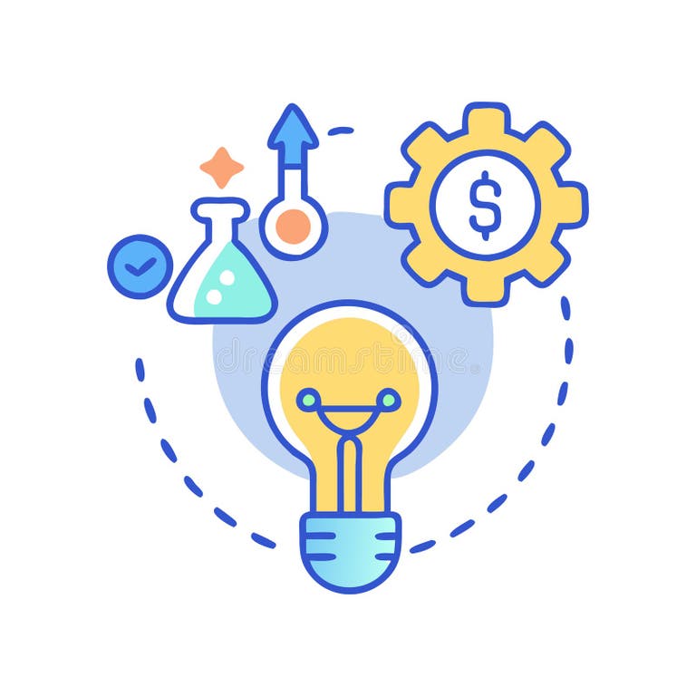 Dynamic Business Innovation Lab Icon Stock Vector - Illustration of ...