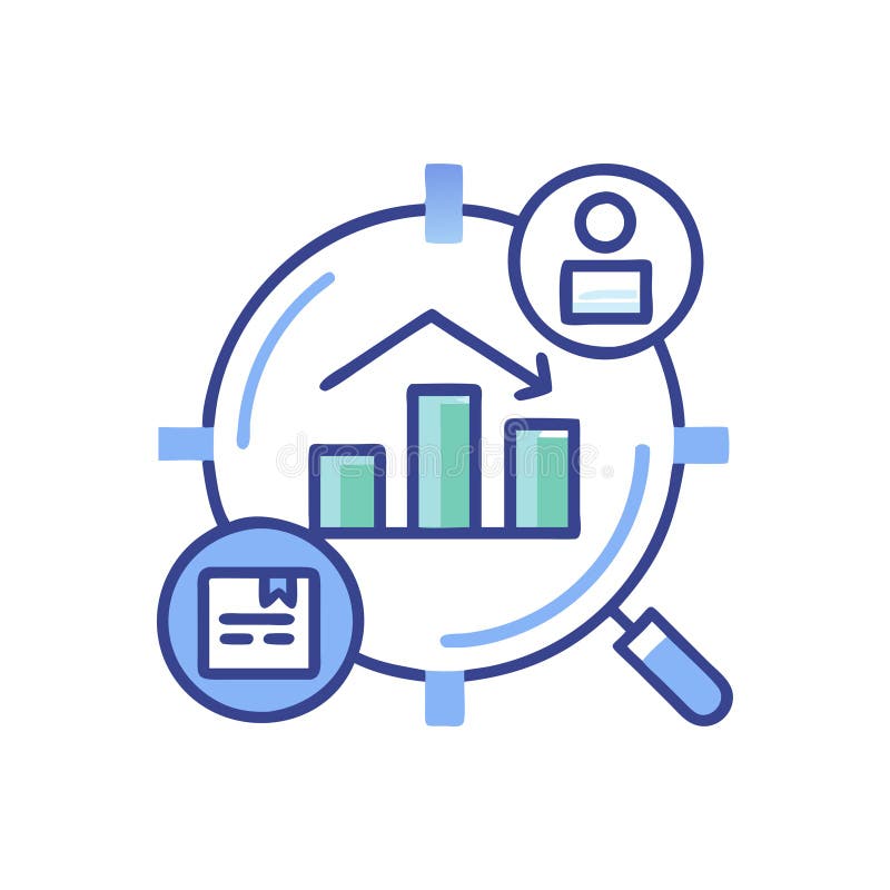 Dynamic Icons for Supply Chain Analytics Management Stock Vector ...