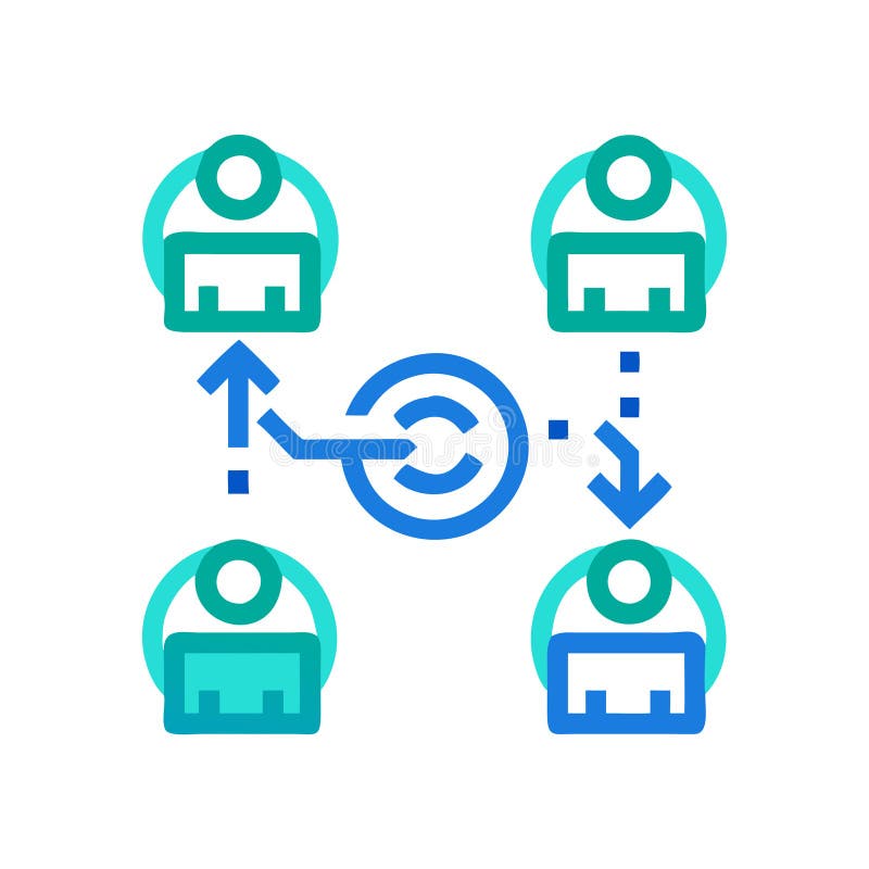 Dynamic Icons for Supply Chain Collaboration Strategies Stock Vector ...