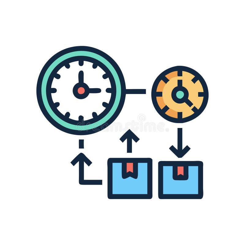 Dynamic Icons for Supply Chain Efficiency Management Stock Vector ...