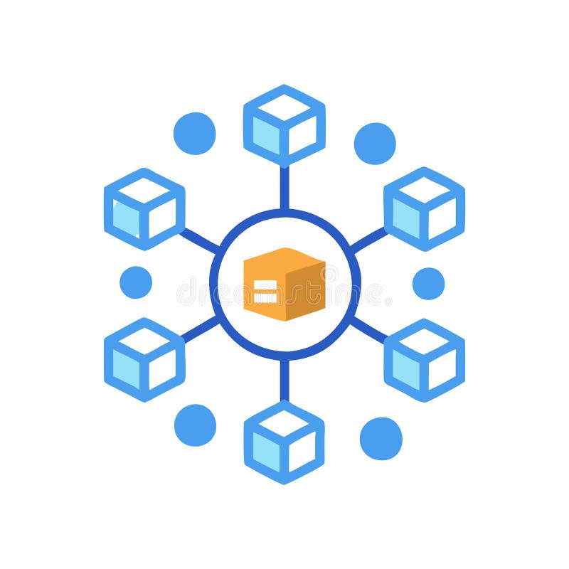 Dynamic Icons for Supply Chain Network Management Stock Vector ...