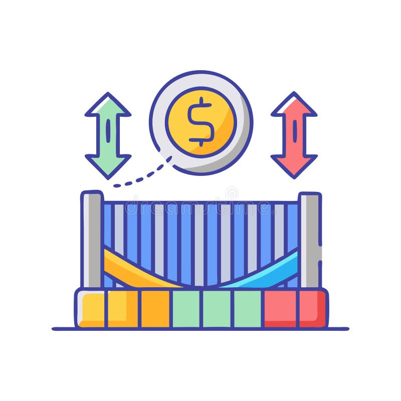 Dynamic Icons for Trade Barrier Management Stock Vector - Illustration ...