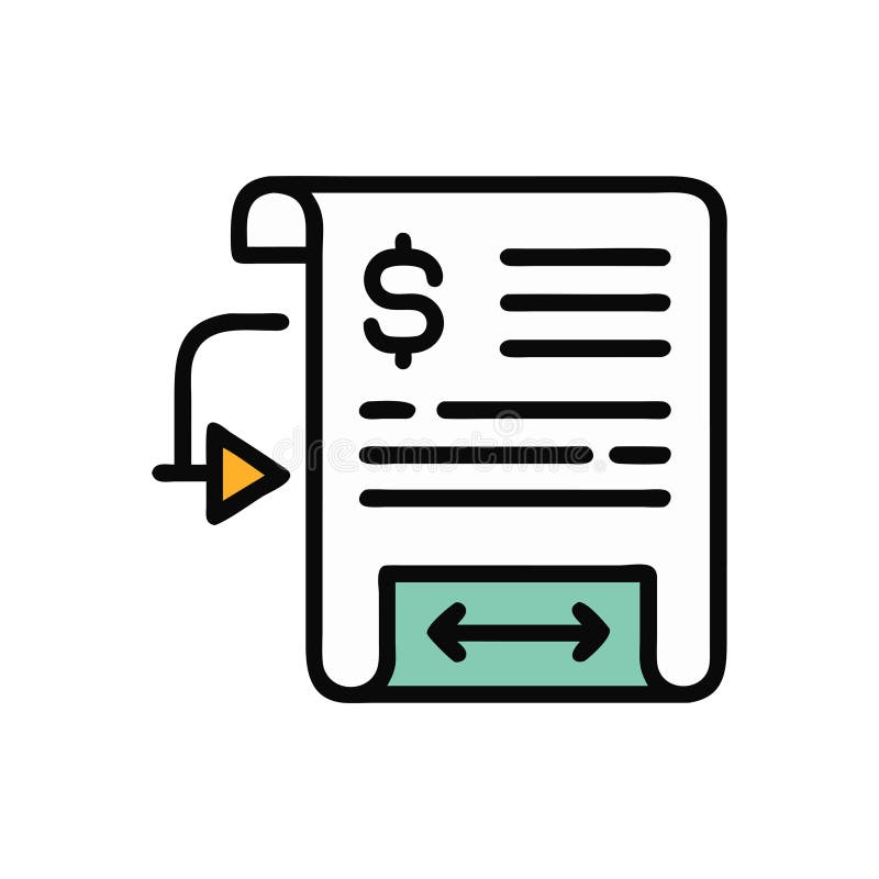 Dynamic Icons for Transaction Receipt Processes Stock Vector ...