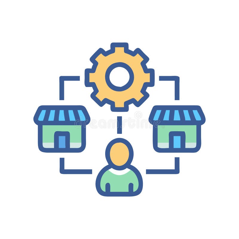 Dynamic Icons for Vendor Management Processes Stock Vector ...