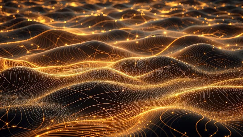 Dynamic Illuminated Line Patterns a Captivating Abstract Design for ...