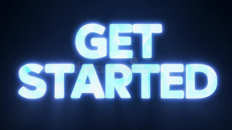Dynamic Illuminated Text Animation with Blue Neon Glow Stock Video ...