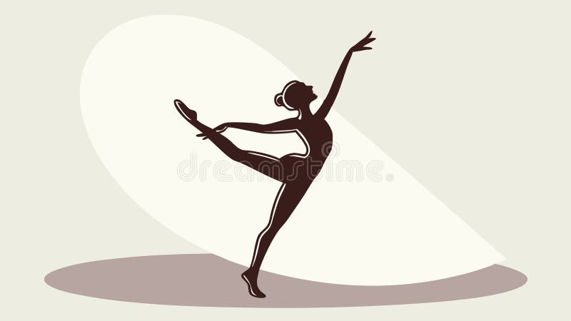 Dynamic Ballerina in Mid-Pose, Artistic Movement and Grace, Vector ...