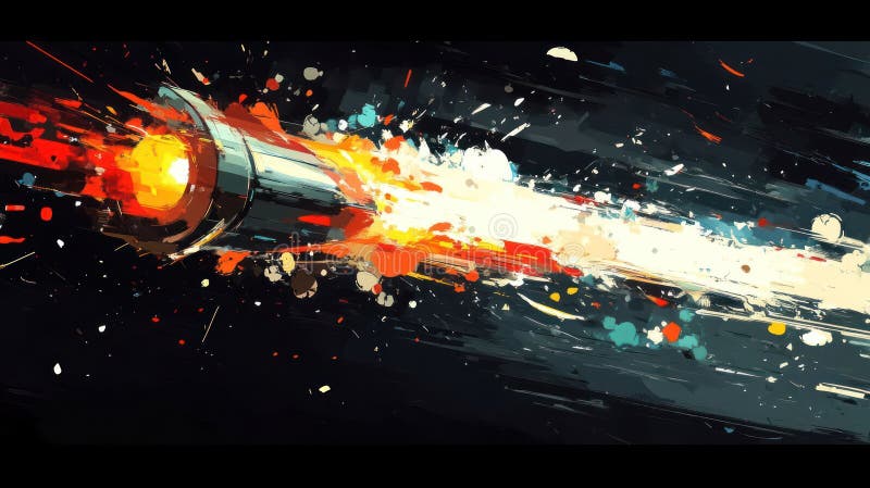 A Dynamic Illustration of a Bullet in Motion, Showcasing Speed and ...