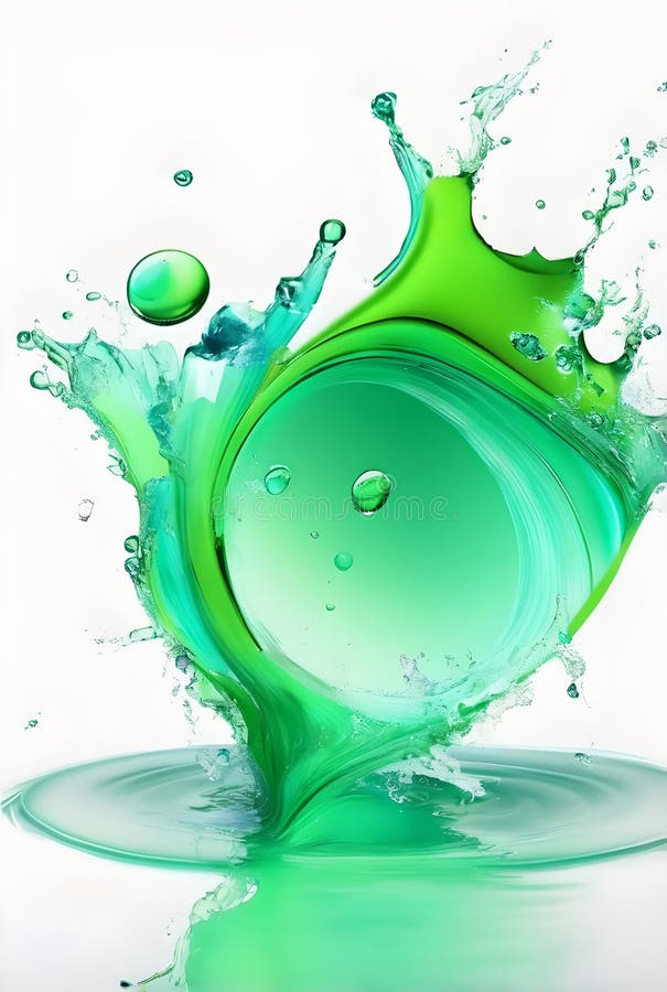 Emerald Splash stock illustration. Illustration of artistic - 325972767