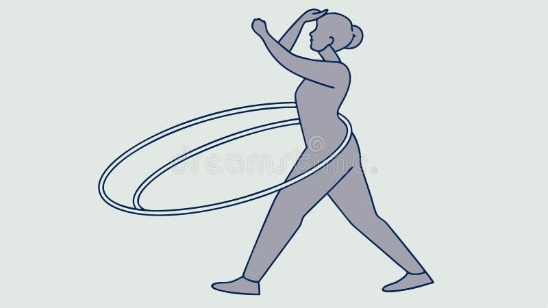 Dynamic Hula Hoop Motion, Creative Workout, Vector Design Generative AI ...