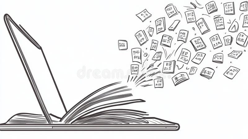 Book Knowledge Explosion stock illustration. Illustration of concept ...