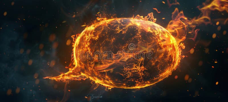 Fiery Speech Bubble Illustration for High-Energy Print and Digital ...