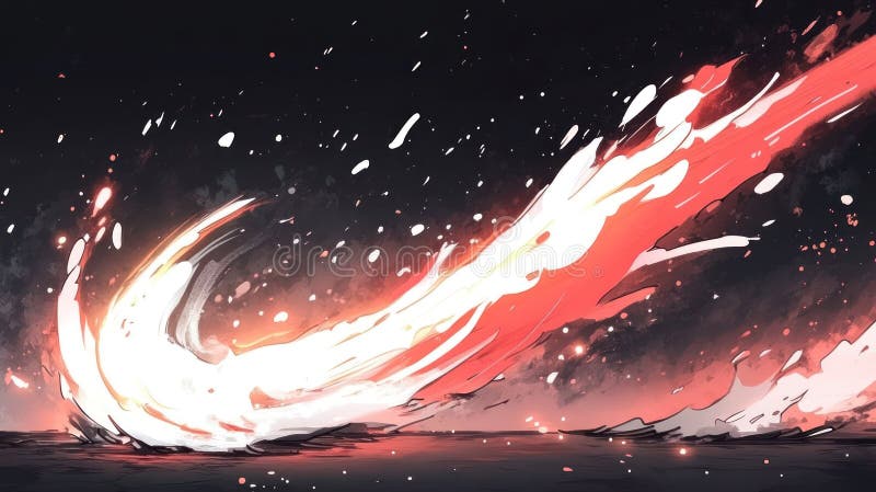A Dynamic Illustration of a Fiery, Flowing Energy or Elemental Force in ...