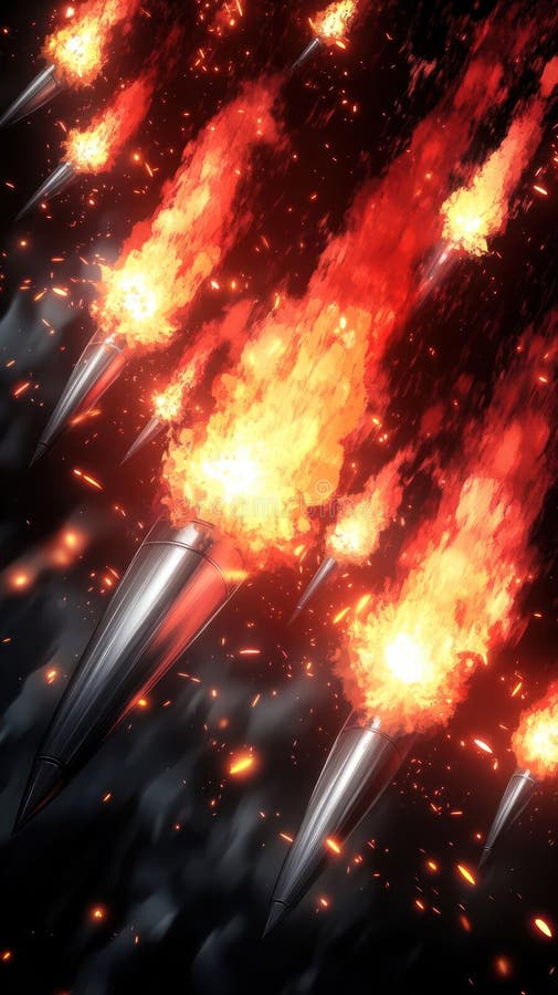 Projectiles Descending Stock Illustrations – 1 Projectiles Descending ...