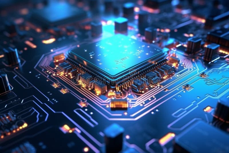 A Dynamic Illustration of Futuristic Technology and Electronic Circuits ...